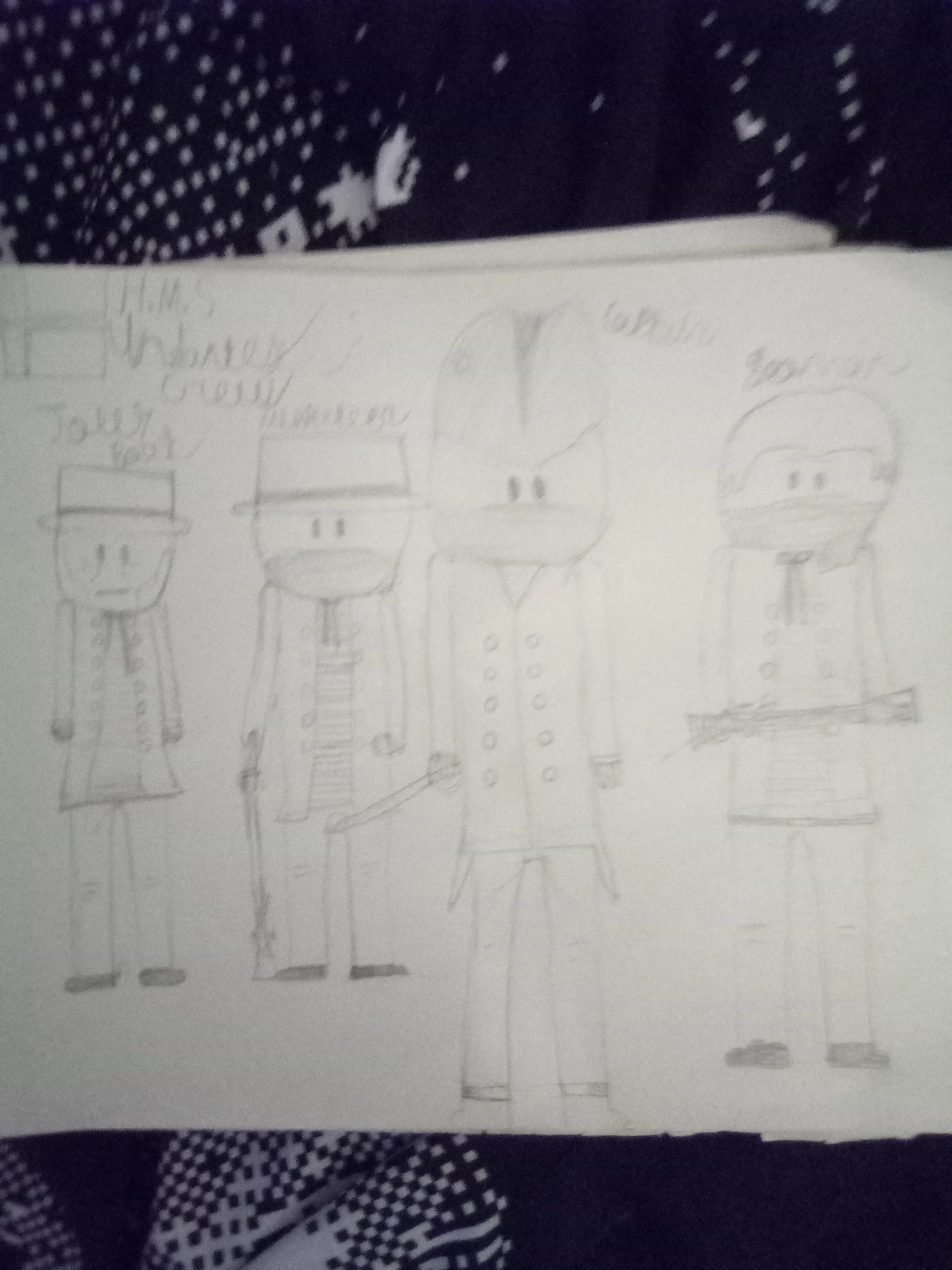 I made a quick sketch of the HMS Undaunted Crew(Bad quality) | Fandom