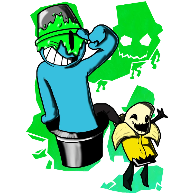 I made a KFAD render of my character and my sona because it's self ...