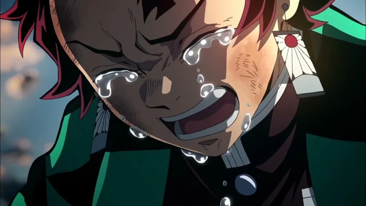Tanjiro cried like this for a guy he knew for 30 mins and i ain’t see a ...