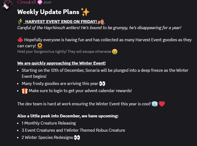Weekly Update Stuff! | Fandom