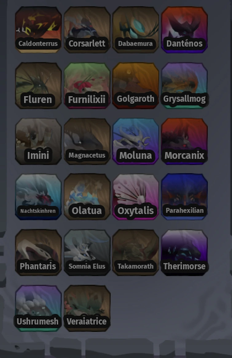 Looking for the creatures I’m missing! (Other than Somnia ofc) (click ...