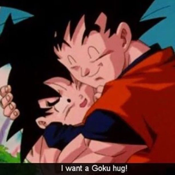 goku hug | Fandom
