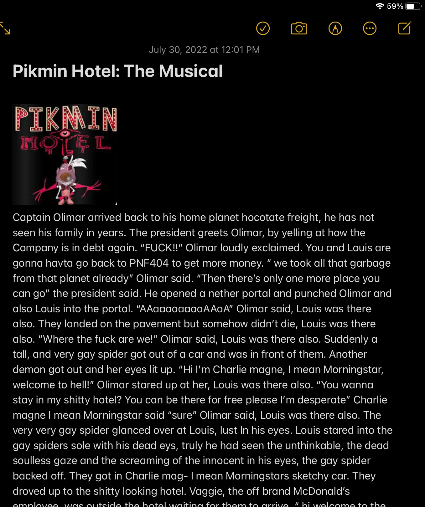 My absolutely stellar fanfic | Fandom