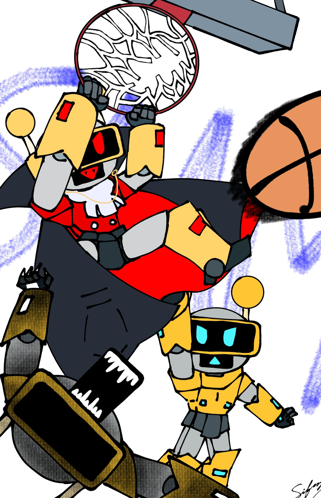 Since i saw yall liked my vampire fun bot a lot there’s more of him ...