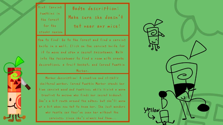 FTM fan made marker 1: Carved Pumpkin Marker! | Fandom