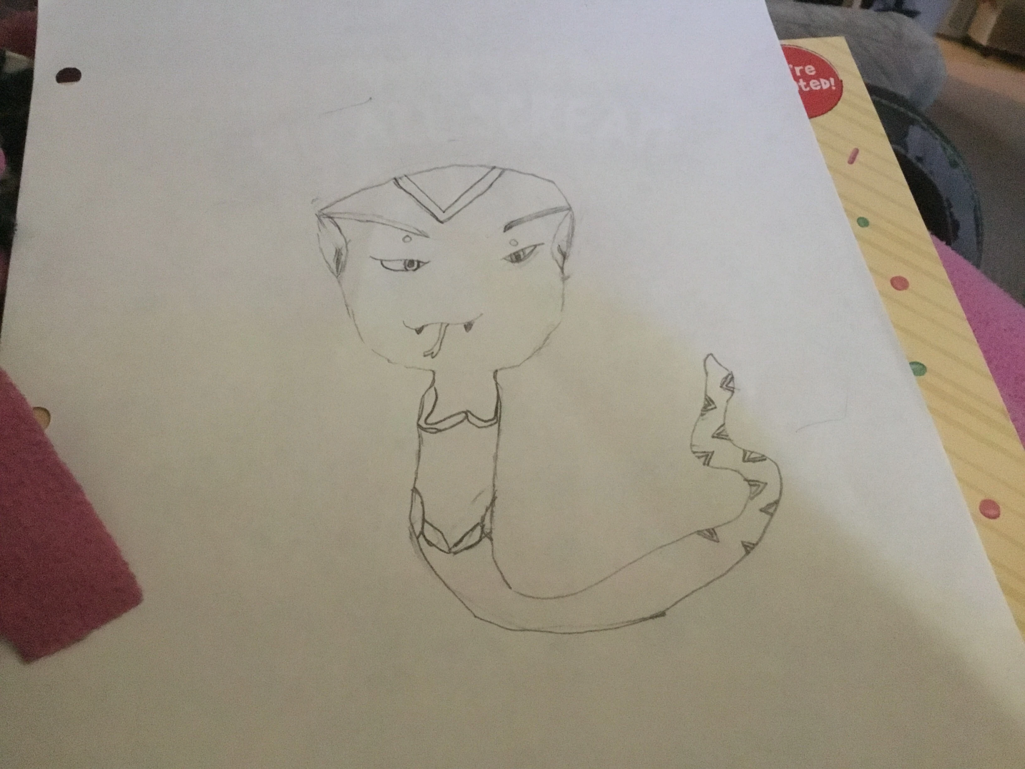Hey guys I fishinsh drawing the snake Kwami tell me what you think | Fandom
