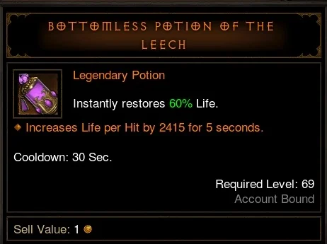 Bottomless Potion of the Leech | D3Reflection Wiki | Fandom