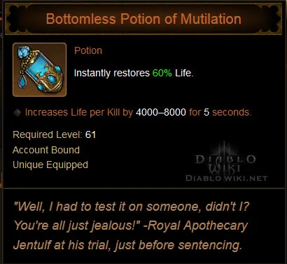 Bottomless Potion of Mutilation | D3Reflection Wiki | Fandom