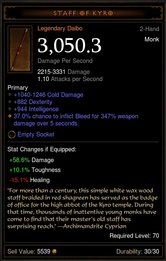 Staff of Kyro | D3Reflection Wiki | Fandom