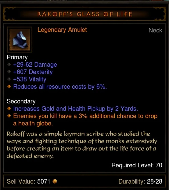 Rakoff's Glass of Life | D3Reflection Wiki | Fandom