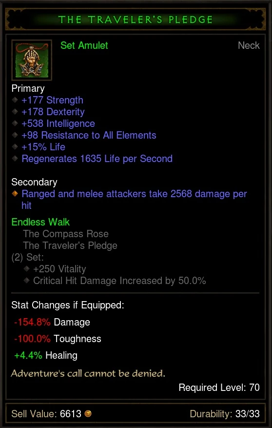 The Traveler's Pledge | D3Reflection Wiki | Fandom