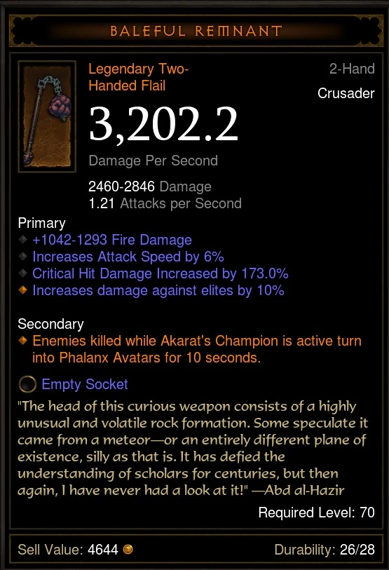 Baleful Remnant | D3Reflection Wiki | Fandom