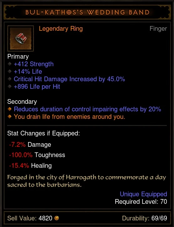 Bul-Kathos's Wedding Band | D3Reflection Wiki | Fandom