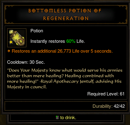 Bottomless Potion of Regeneration | D3Reflection Wiki | Fandom