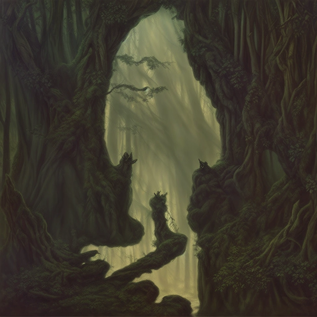 another forest painting of whaddle except i set the illusion strength ...