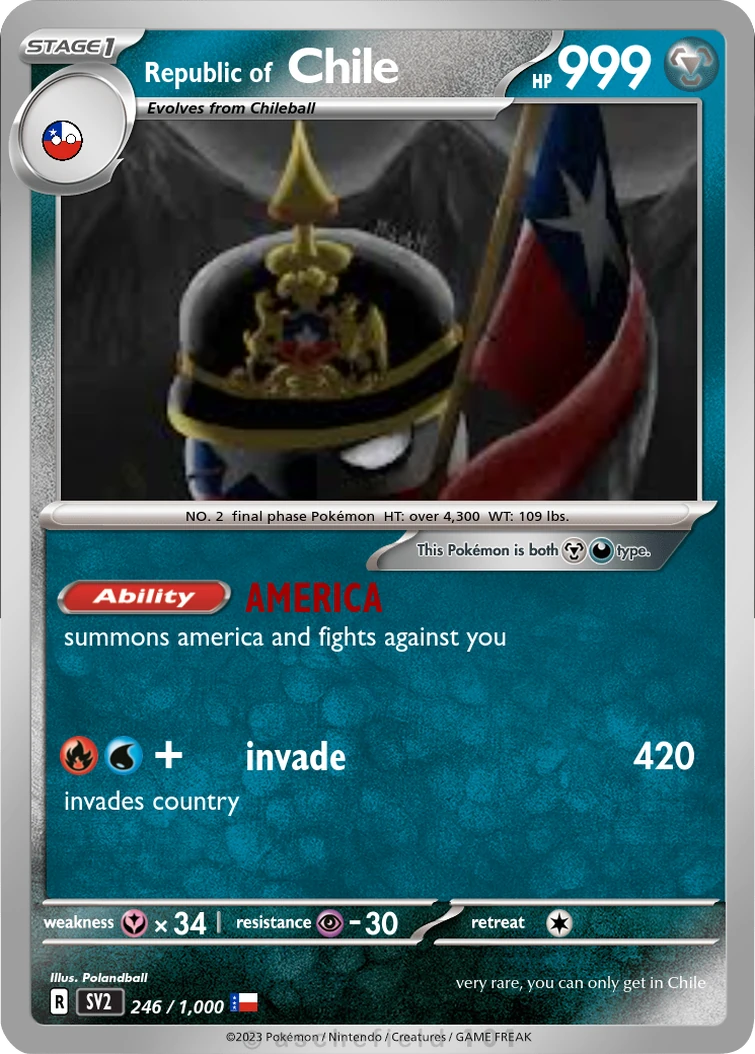 Pokemon cards of Countryballs I made because I thought it would be cool ...