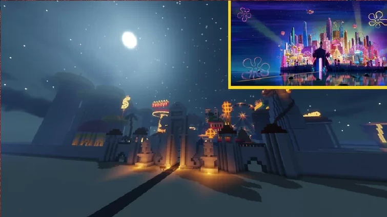 I used images and references to make the most accurate Spongebob map in ...