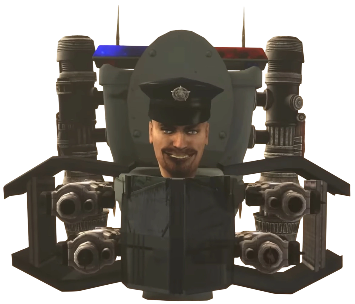 Quad Nailguun dual jetpack police light multi-sheild smiling police hat ...