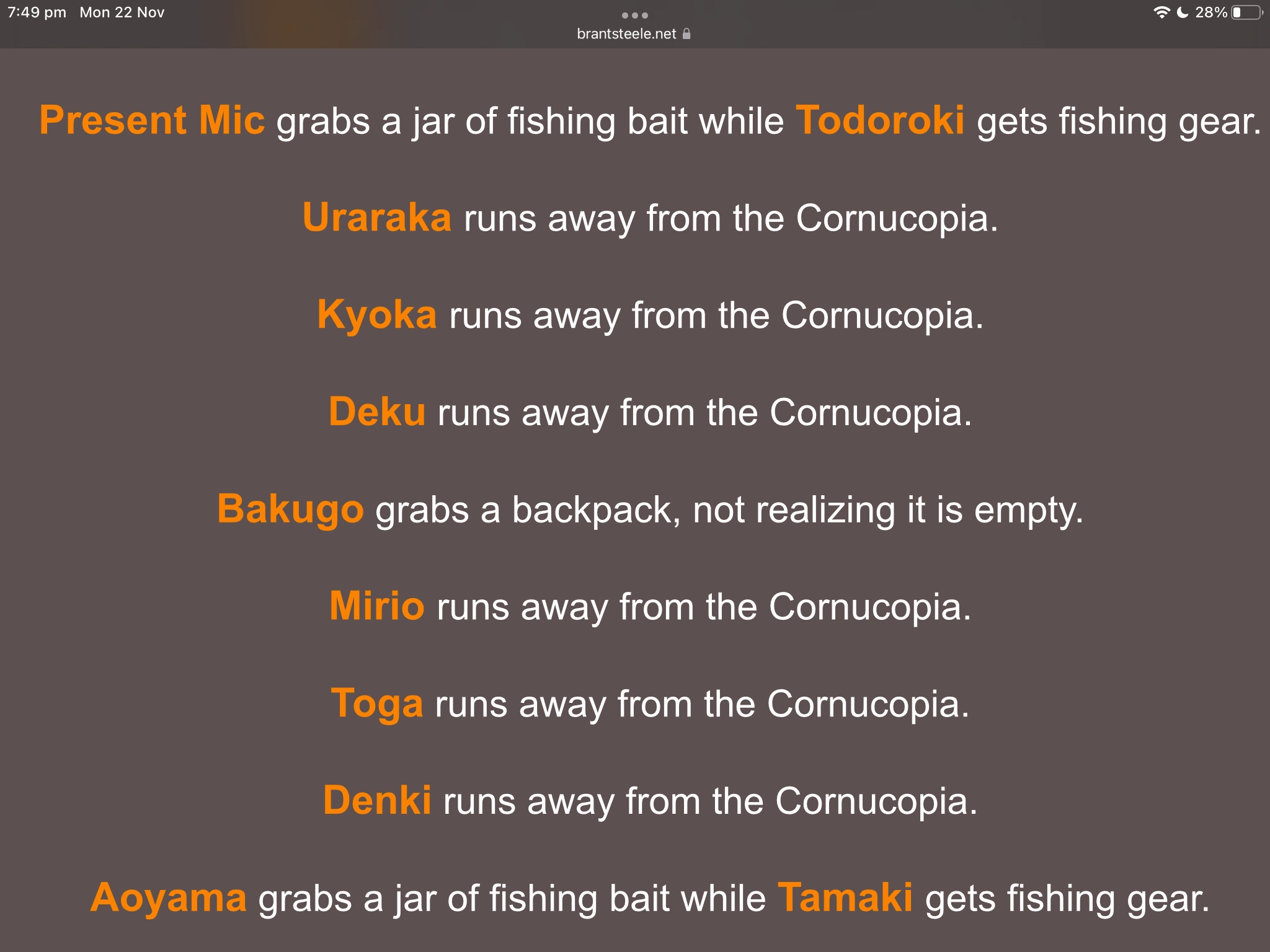 Mha but in hunger games | Fandom