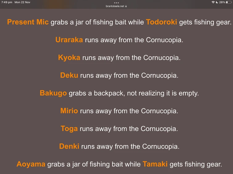 Mha but in hunger games | Fandom