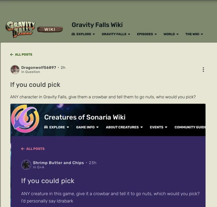 If you could pick | Fandom