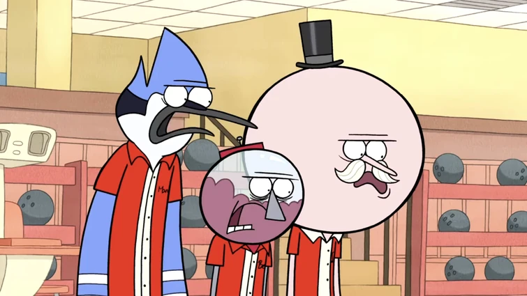 Why are mordecai, benson and pops looks shocked, angry and disgusted ...