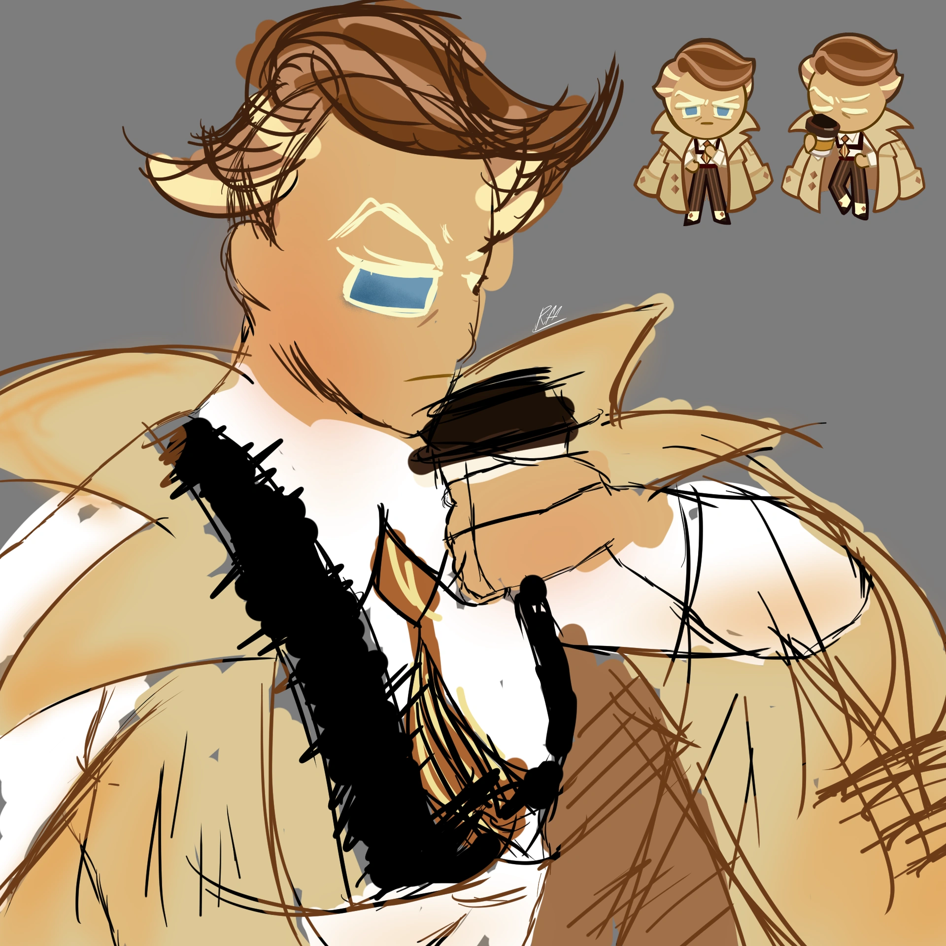 Almond Cookie as a human. (Clip Studio Paint 3D Feature Test.) | Fandom