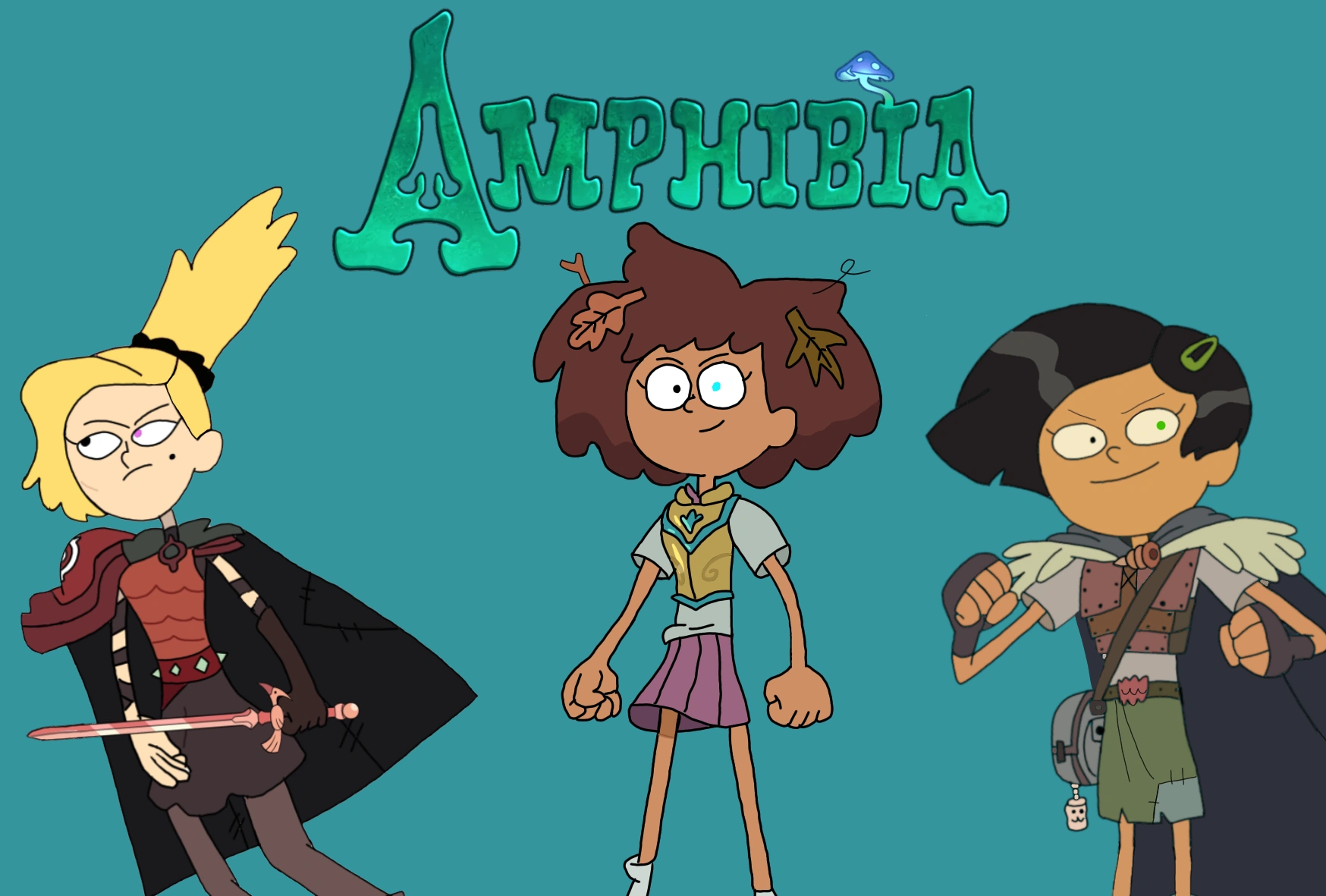 I’m FINALLY done with my Amphibia poster of the calamity trio | Fandom