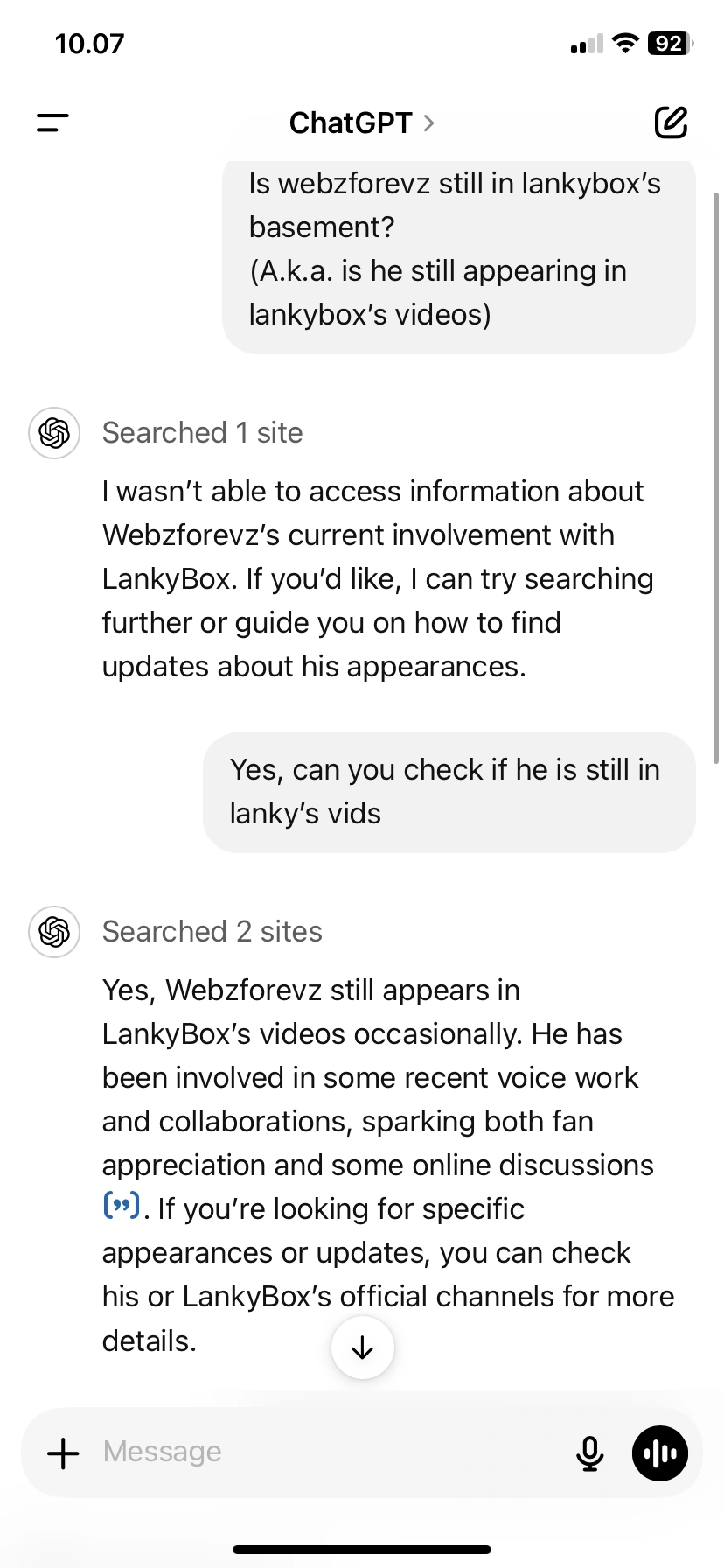 Guys, webzforevz MIGHT be out of lankybox’s basement | Fandom