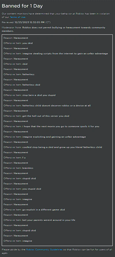 banned on roblox for the 2nd time this month | Fandom