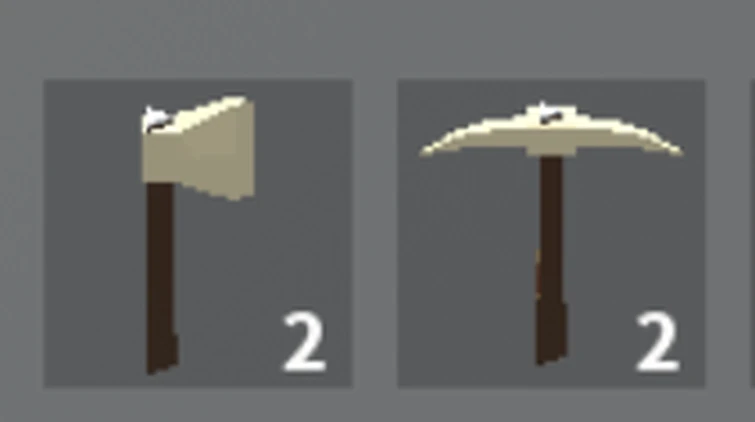 Gilded steel pickaxe and axe sales (SOLD) | Fandom