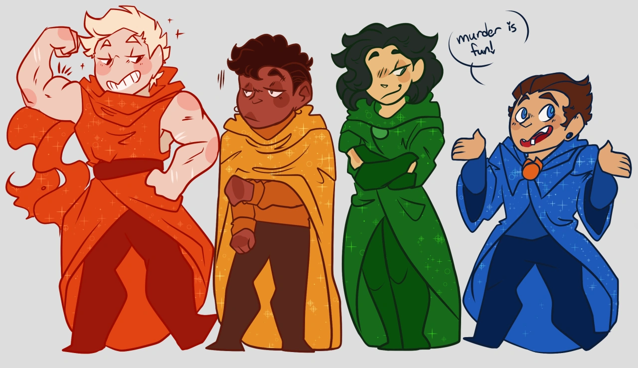 I found this fanart of Goddard's group from the first book today, I ...