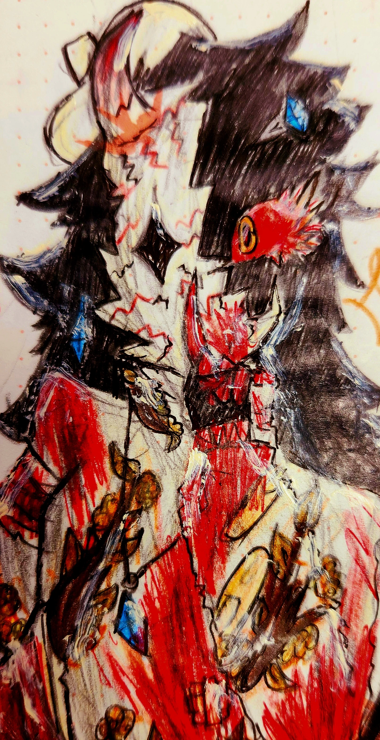 (Tw: blood) My goofy ahh drawing in the middle of the night- | Fandom