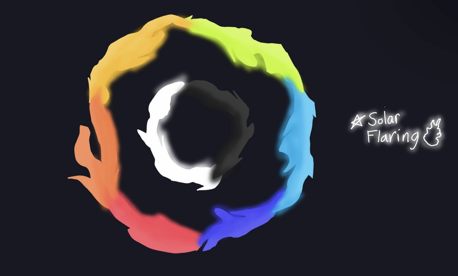 rainbow fire ring art | Fandom