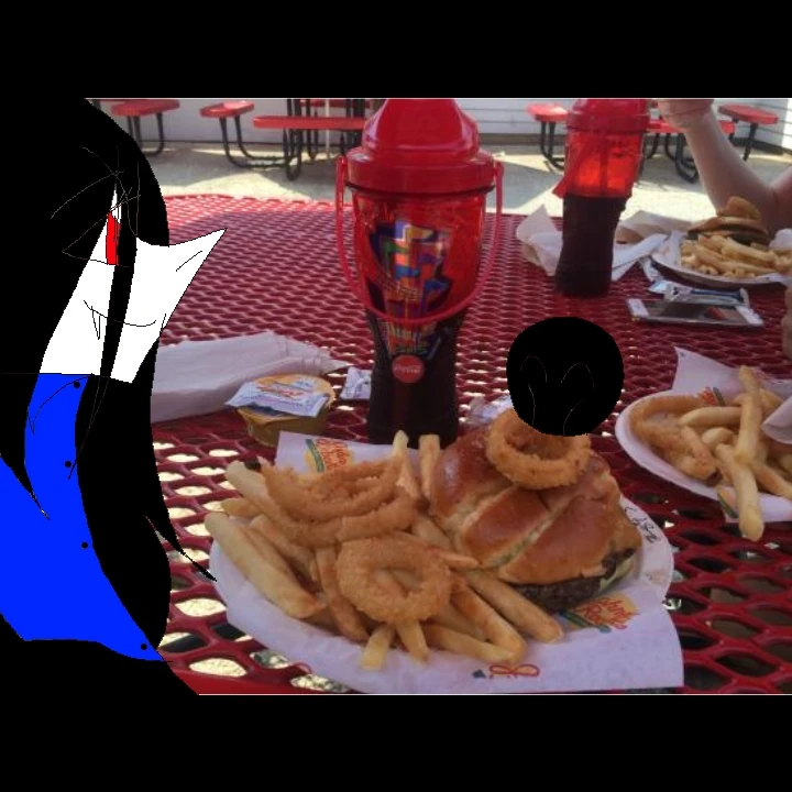 Morrigan and Boil eating onions rings and fries and burger and drink from Dark Grimoire | Fandom