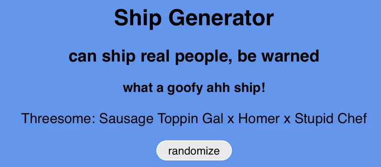 randomly generated ships: | Fandom