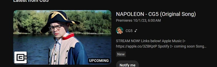 NAPOLEON!! CG5 IS ABOUT TO MAKE A SONG ABOUT THE MEME!! WHAT DO WE DO ...