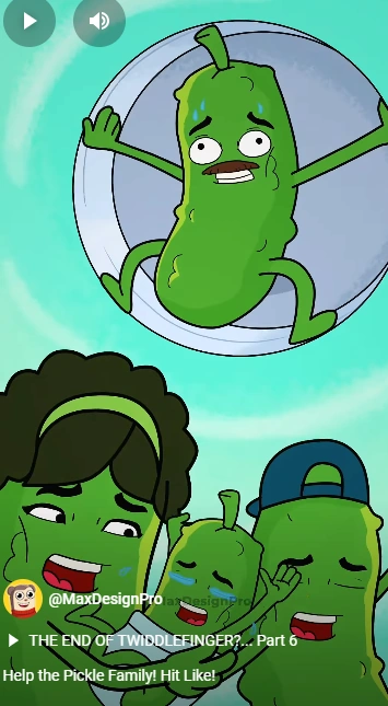 this is pickle (II)'s family trying to stay in the jar so they can't be ...