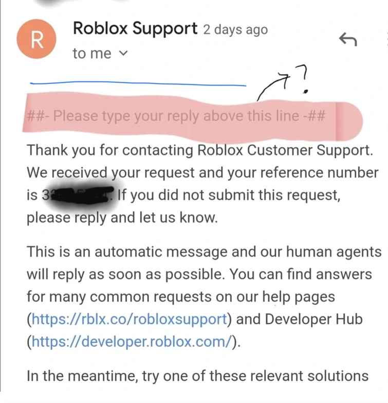 Help: it says ##- Please type your reply above this line -## ans i cant ...