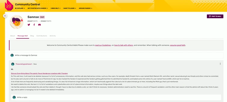 I reported the wiki to an admin | Fandom