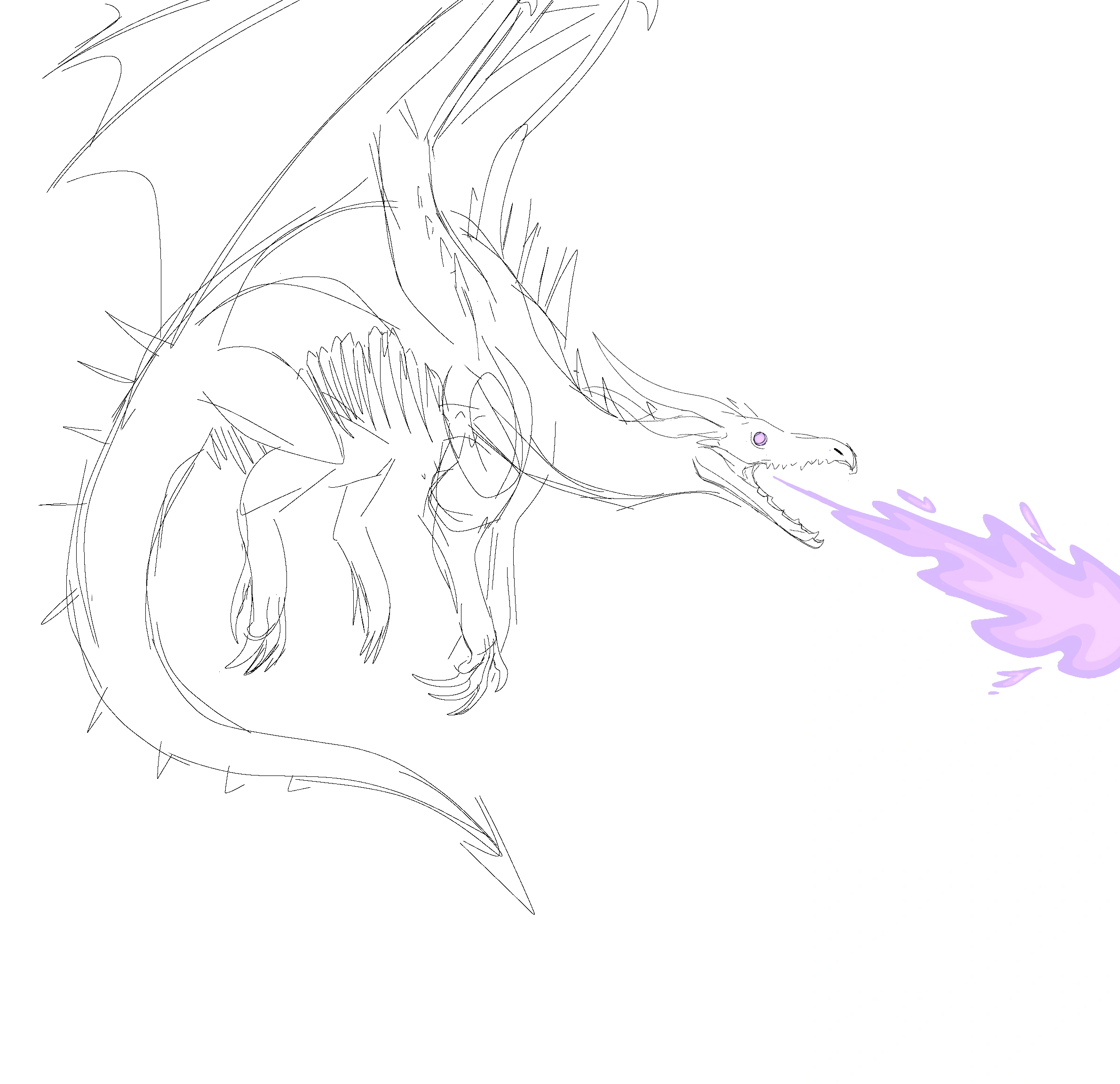 Shadow dragon doodle | Fandom