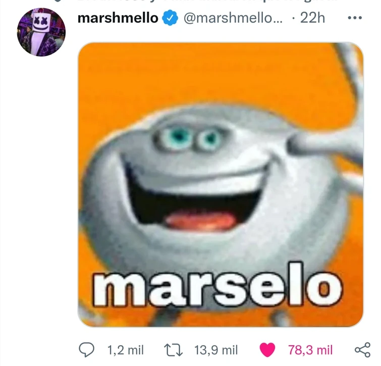 Marshmello compartió el meme de Marselo y año después | Fandom