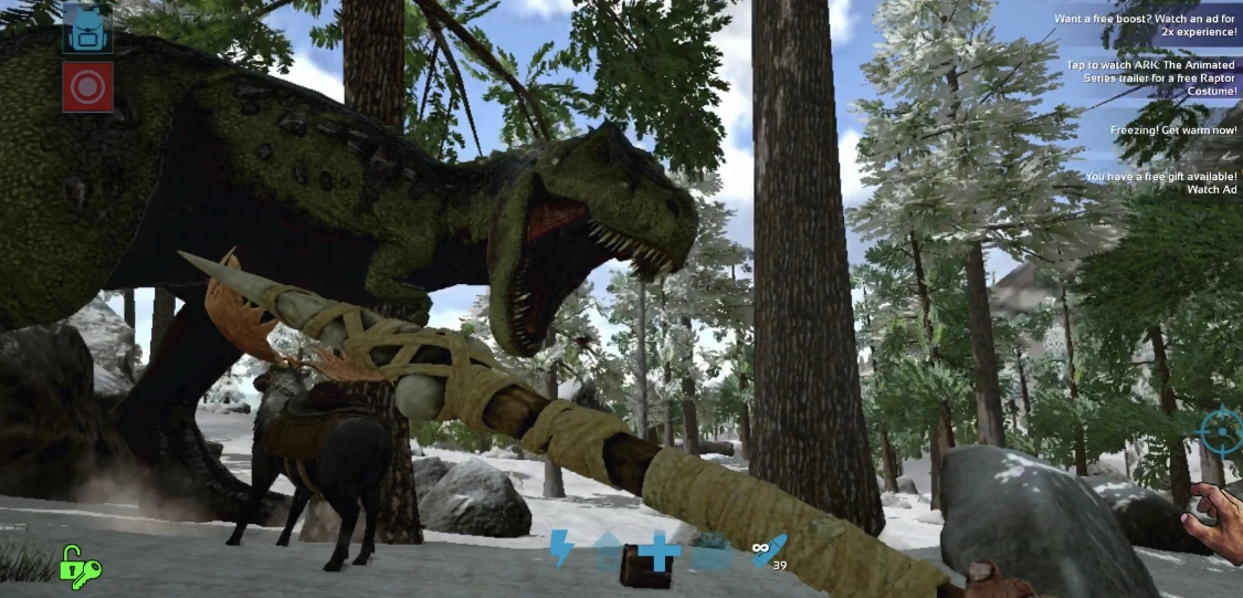 a t-rex attack in ARK | Fandom