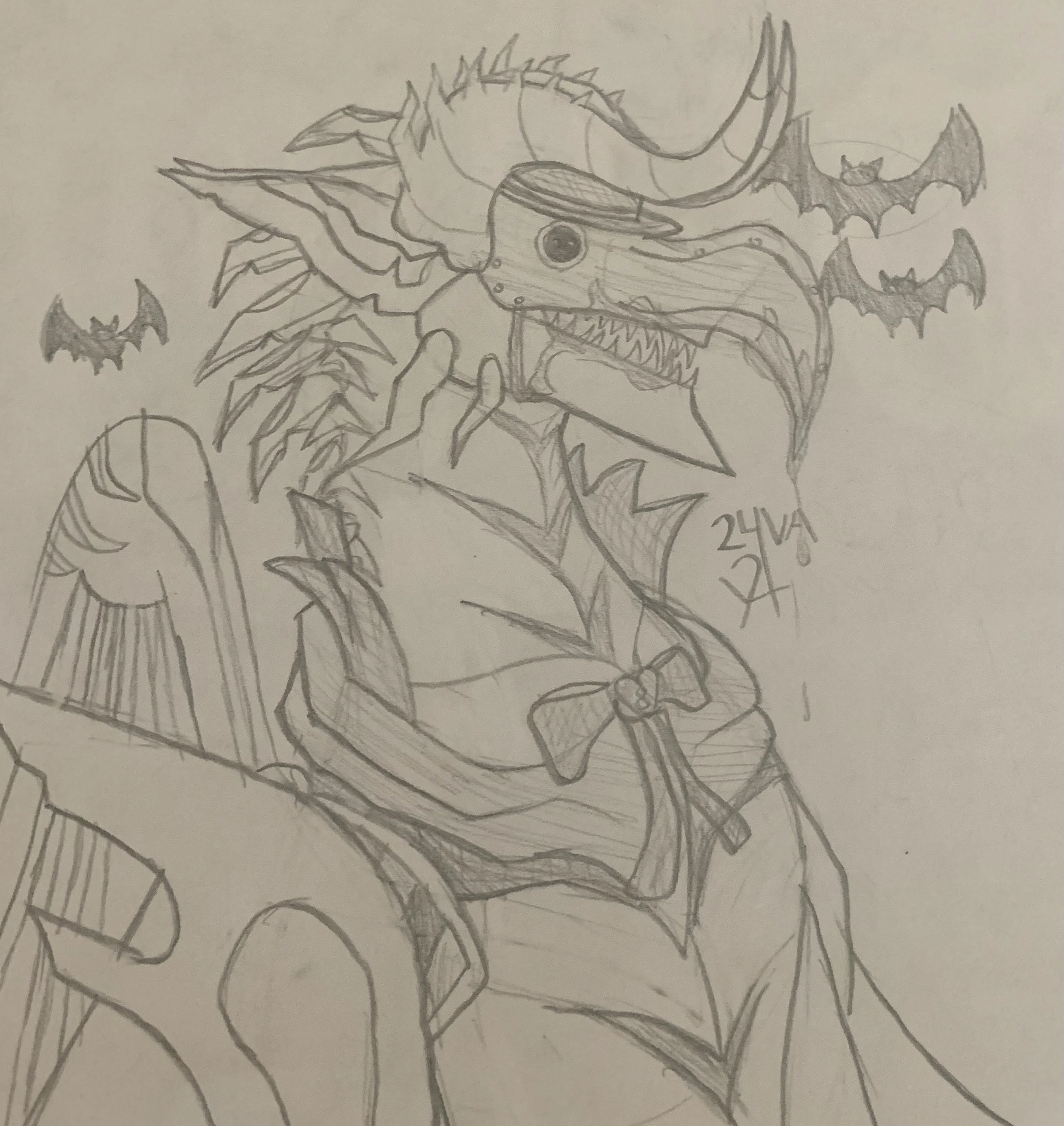 First time ever drawing a const! I drew my vampire constello, Percevil. | Fandom