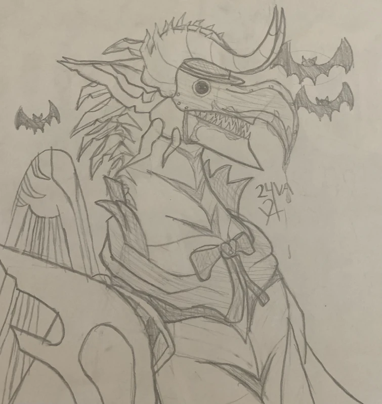 First time ever drawing a const! I drew my vampire constello, Percevil ...