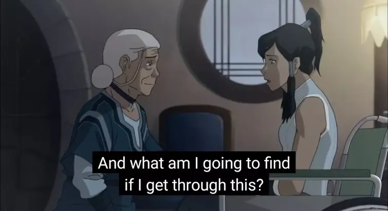 Love how they didn't forget Korra's talk with Katara and that even ...