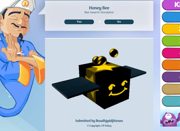 i told this dude to help me guess photon bee and see the abomination he ...