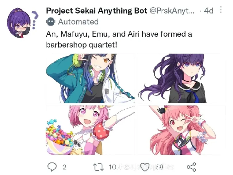 Project sekai anything bot (Rip my storage) | Fandom