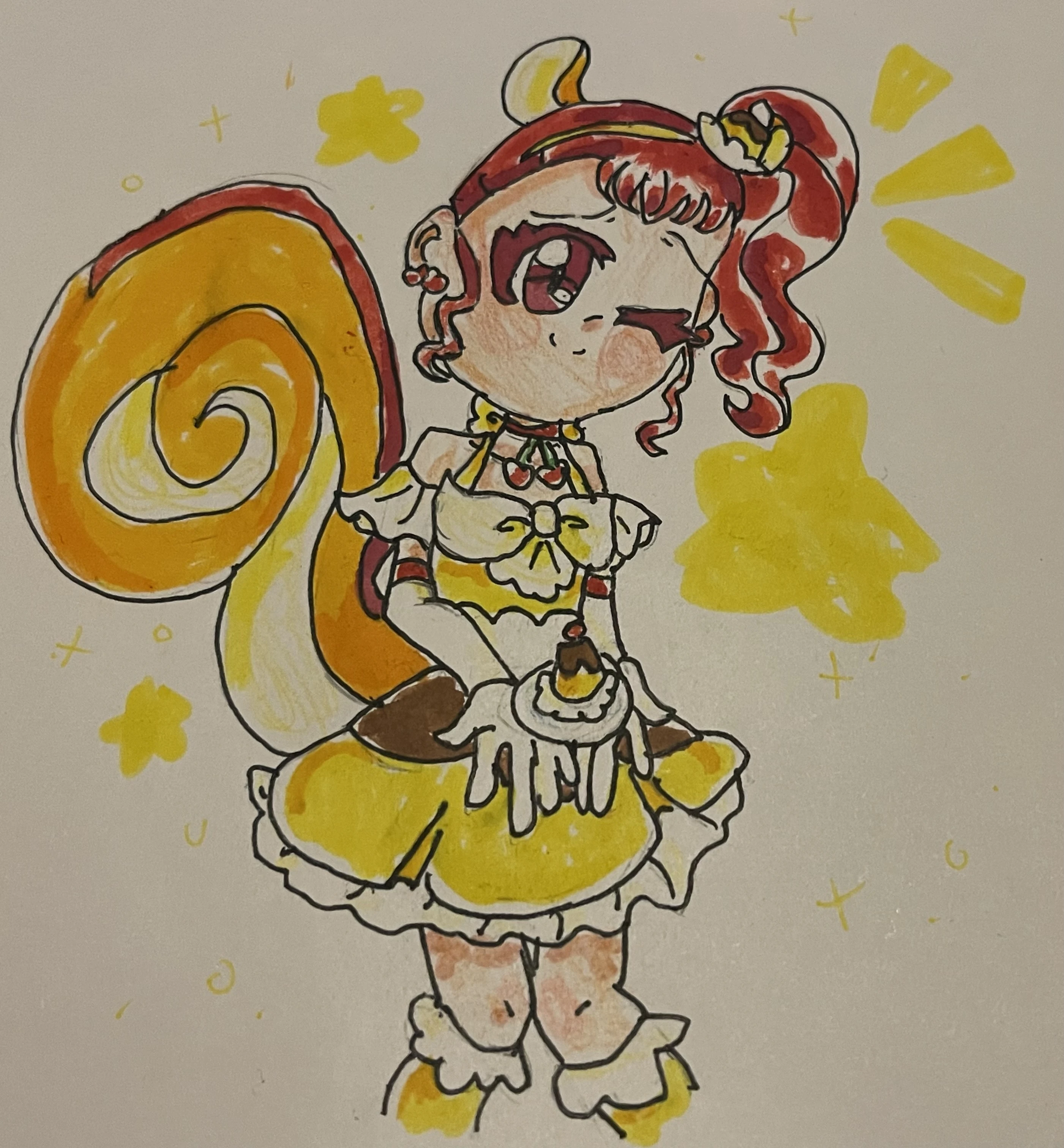 cure custard fanart 🍮 🐿️💛 | Fandom