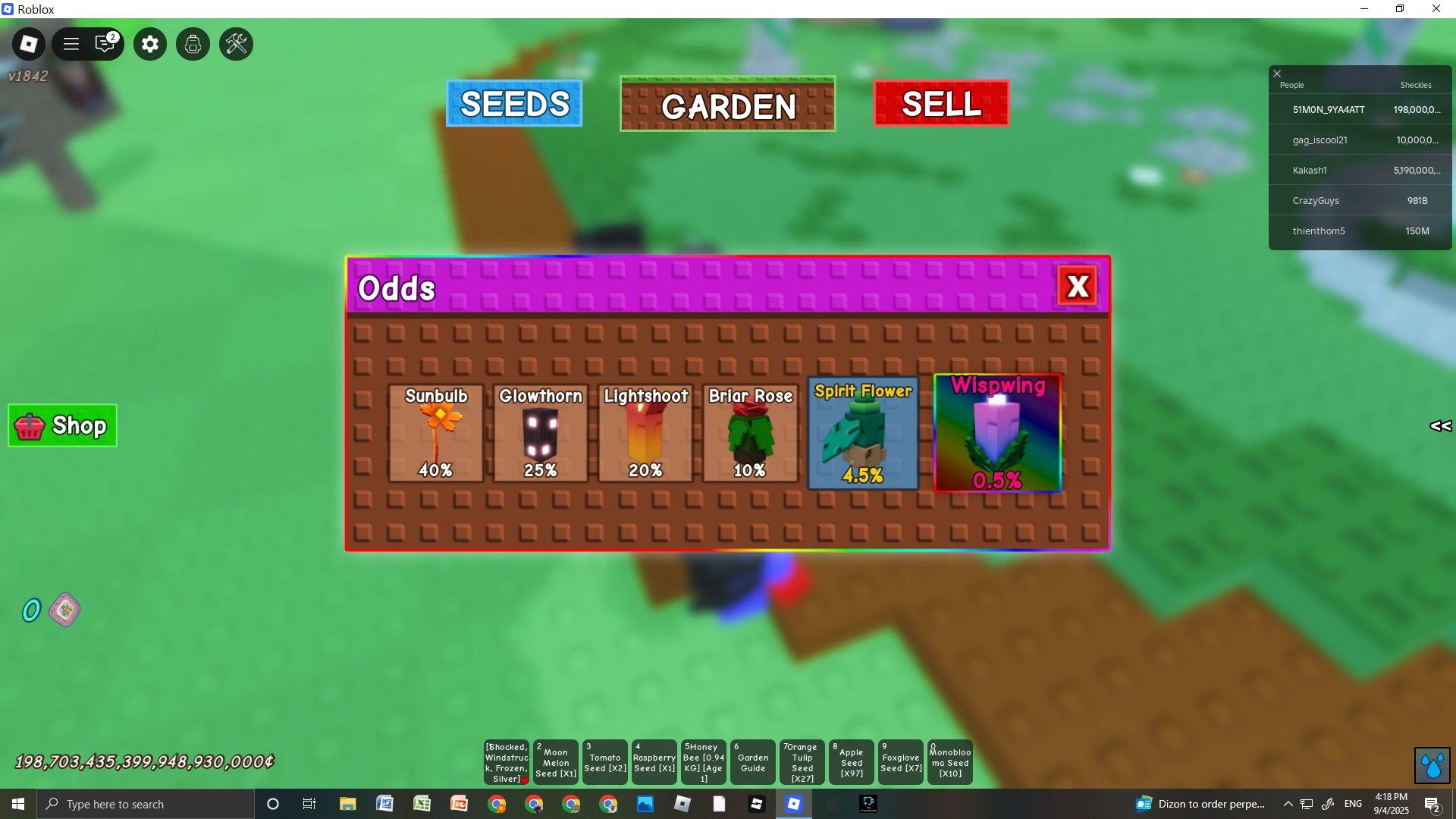 bugged sunbulb render found in enchanted seed pack odds | Fandom